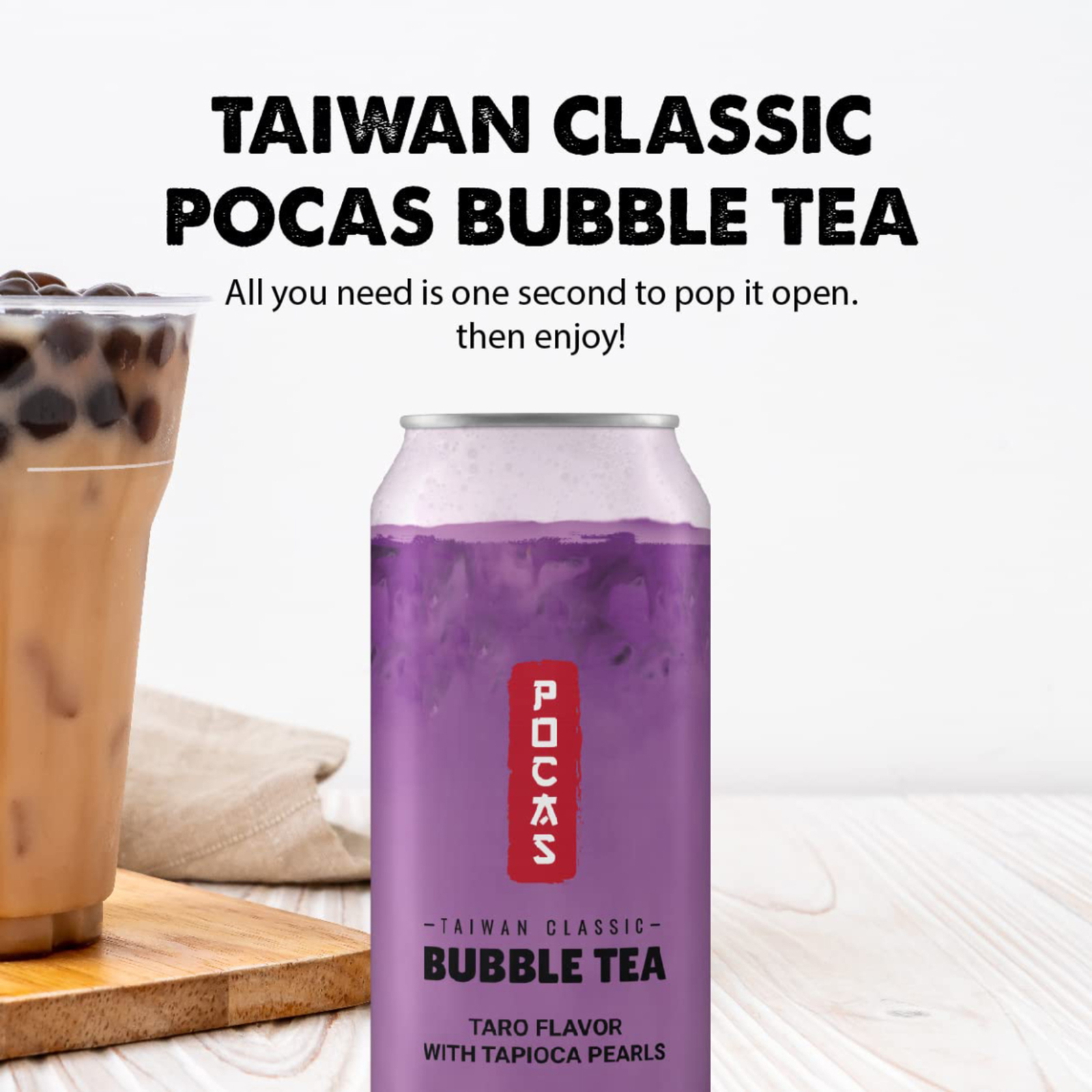 Pocas Bubble Tea Taro Flavor with Tapioca Pearls 490 ml Online at Best ... Pocas Bubble Tea Taro Flavor with Tapioca Pearls 490 ml Online at Best ...